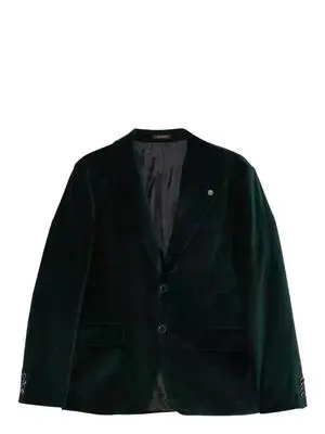 OFFICINA36 Velvet Two-button Blazer - Green