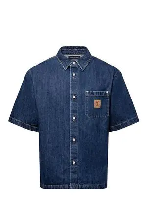 LOUIS VUITTON Signature Denim Shortsleeved Shirt - Indigo