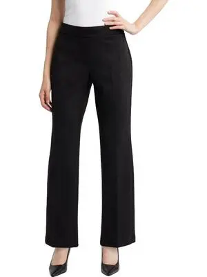 KASPER Faux Suede Pull-On Pants
