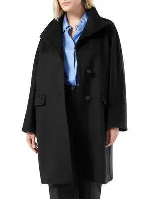 Marina Rinaldi Kartal Virgin Wool Coat - Black
