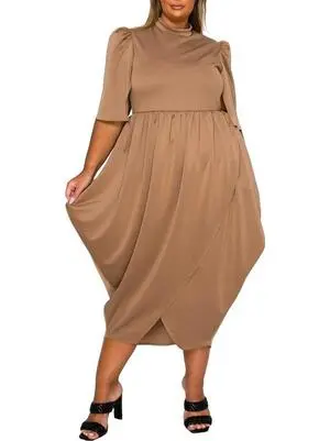 L I V D Aesira Tulip Hem Maxi Dress - Mocha