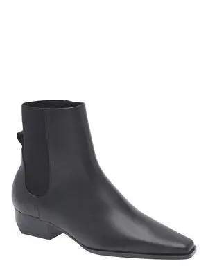 Mango Square Toe Bootie - Black