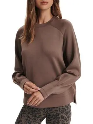 Varley Varley Zosia Midlayer Crewneck Sweatshirt Coffee Quartz