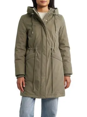 Sam Edelman Faux Shearling Lined Anorak - Loden
