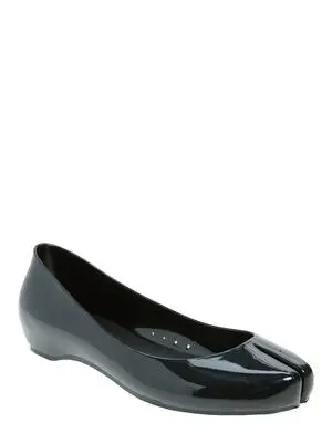 Jeffrey Campbell Fixed Split Toe Jelly Flat - Black