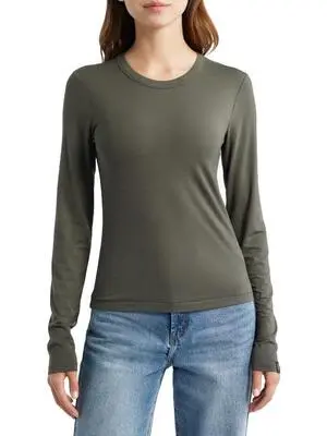Rag & Bone Luca Long Sleeve Jersey T-shirt - Graphite