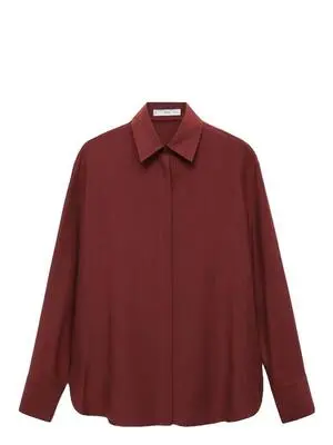 Mango Relaxed Fit Button-up Shirt - Russet