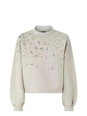 Pinko Embellished Sweatshirt - Neutrals