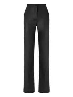 Pinko Metallic-effect Trousers - Black