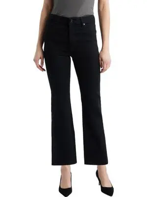 FRAME The Reboot High Waist Ankle Bootcut Jeans - Black