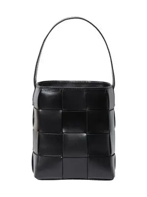 LOEFFLER RANDALL Laith Woven Leather Bucket Bag - Black