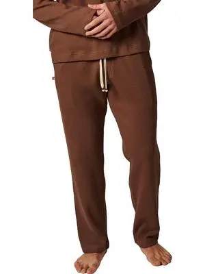LEISURE LAB Cozy Cotton Sweatpants - Hazelnut