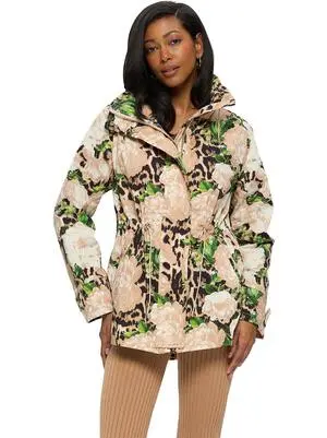 Gorski Floral Printed Lightweight Jacket - Beige Floral Lprd/beige