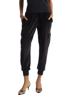 Cinq À Sept Giles Velour Ankle Pants - Black