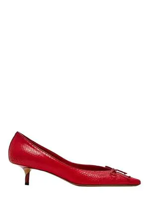 JACQUEMUS 45mm Snakeskin Effect Leather Pumps