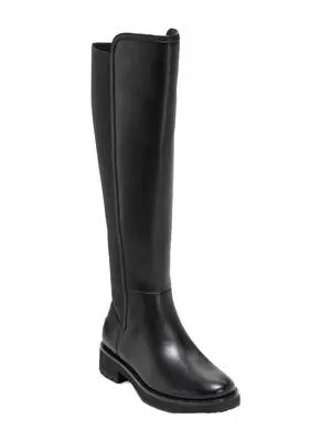 Cole Haan Lyndon Waterproof Tall Boots - Black Leather