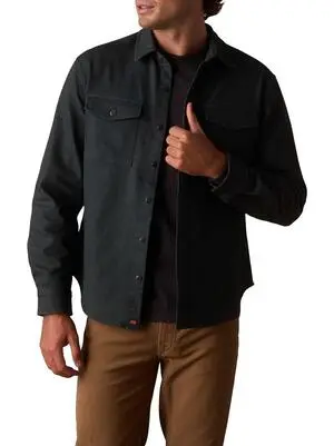 THE NORMAL BRAND Big Jake Cotton Blend Button-up Shirt Jacket - Green Gables