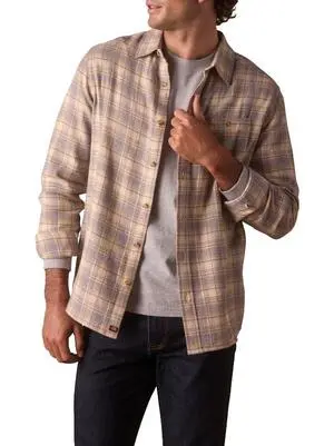 THE NORMAL BRAND Hudson Flannel Button-up Shirt - Cream Plaid