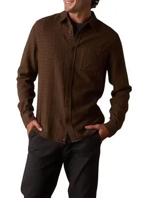 THE NORMAL BRAND Hudson Flannel Button-up Shirt - Olive Plaid