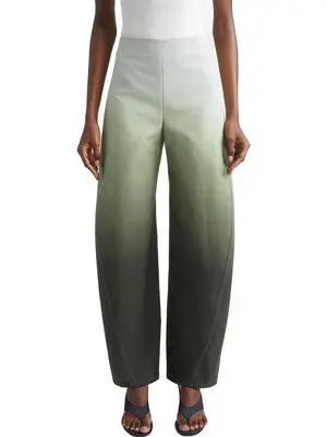 Alaïa Gradient Twisted Seam Round Trousers - Vert De Gris