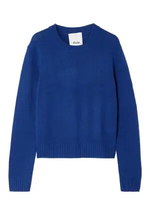 ALLUDE Cashmere Crewneck Sweater - Blue
