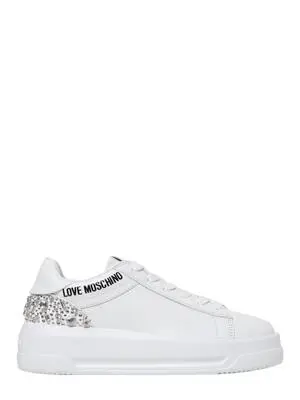 Moschino Lace-up Sneakers - White