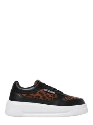 Moschino Logo Sneakers - Brown