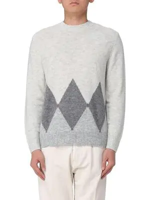 BALLANTYNE Argyle Print Sweater Grey