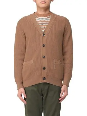 BALLANTYNE Ribbed Knit Pullover - Brown
