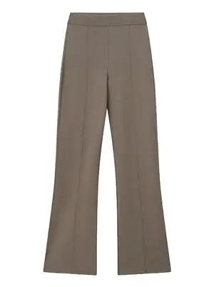 JOSEPH Mid-rise Flared Trousers - Mushroom