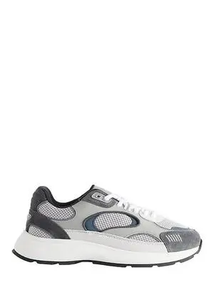 ARNE Circuit Suede, Leather And Mesh Trainers Grey/m.cmb
