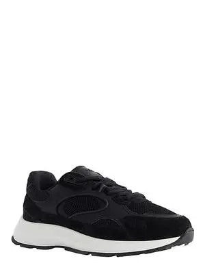 ARNE Circuit Suede, Leather And Mesh Trainers White/blk