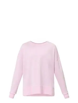 Sweaty Betty Longline Cotton-blend Sweatshirt - Frost Pink