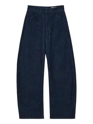 LEMAIRE High-waisted Curved Pants - Blue
