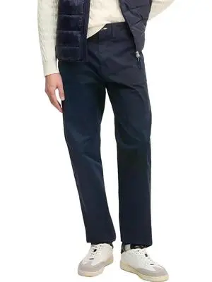 Gant Button-fly Straight-leg Trousers - Blue