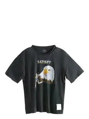 Satisfy Mothtech™ Eagle-graphic Distressed T-shirt - Black