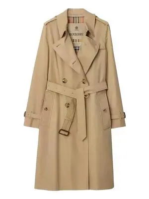 Burberry Belted Double-breasted Trench Coat - Brown