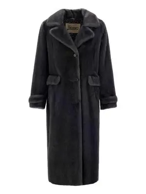 Herno Lapel-collar Single-breasted Coat - Grey
