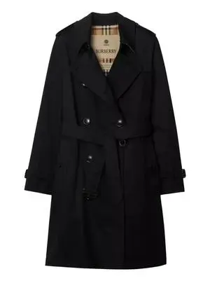 Burberry Belted Double-breasted Trench Coat - Black