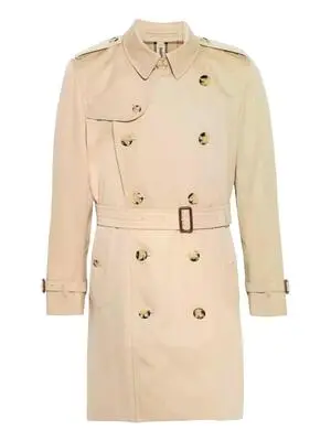 Burberry Double-breasted Cotton Trench Coat - Neutrals