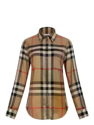 BURBERRY Checked Cotton Shirt
