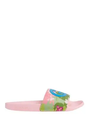 Gucci Ken Scott X Floral Slides - Pink