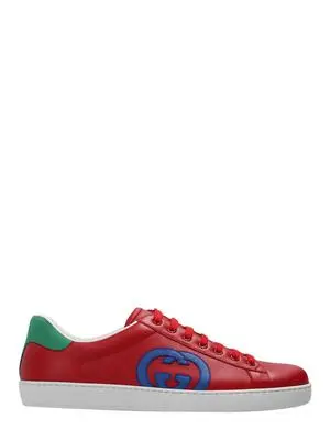 Gucci Ace Interlocking G Sneakers - Red