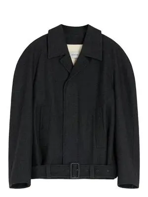 LEMAIRE Raglan Sleeve Short Coat - Black