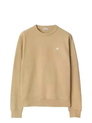 Burberry Knight-stamp Cotton Sweatshirt - Neutrals