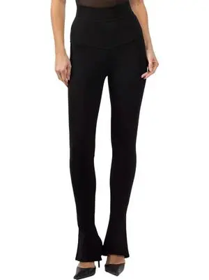 Seafarer High-waisted Slim Leg Trousers - Black