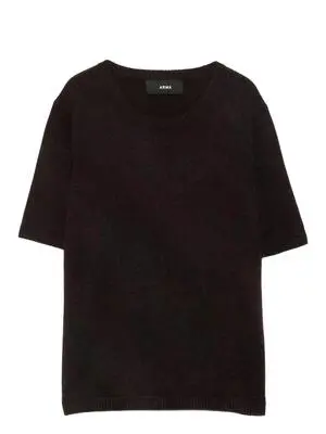 ARMA Short-sleeve Round-neck Sweater - Black