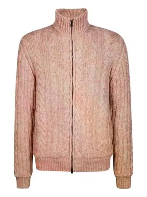 Herno Cable-knit Zip-up Cardigan - Pink