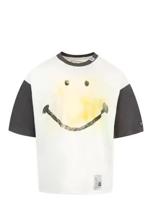 Mihara Yasuhiro Smiley Face-print T-shirt - White
