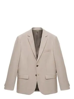 Mango Slim Fit Sport Coat - Sand